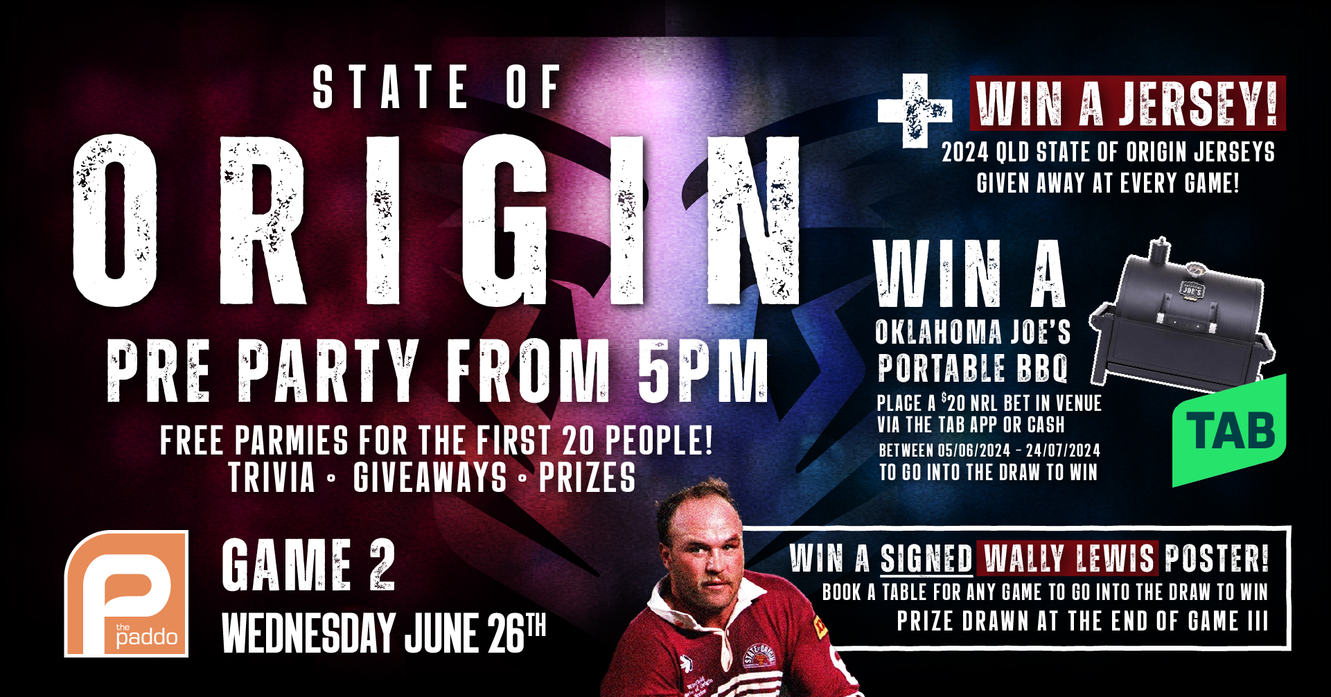 STATE OF ORIGIN - GAME 2 - The Paddo