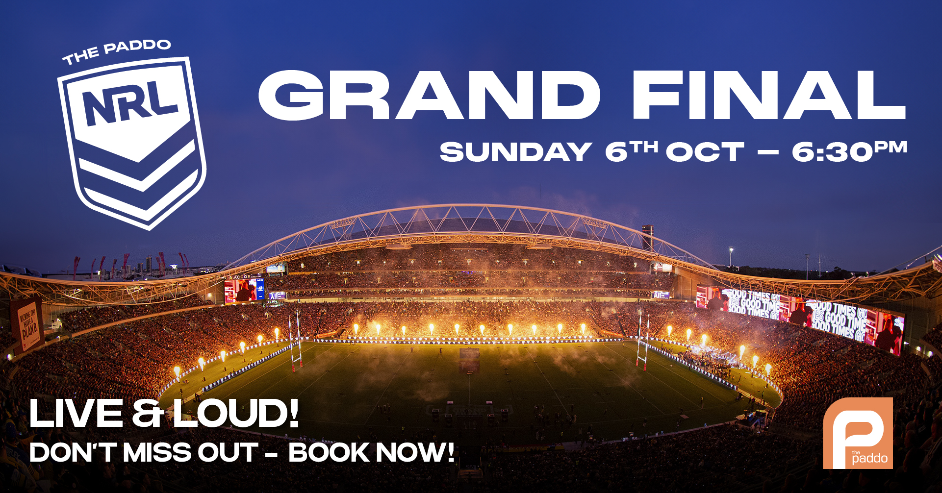 NRL GRAND FINAL - The Paddo